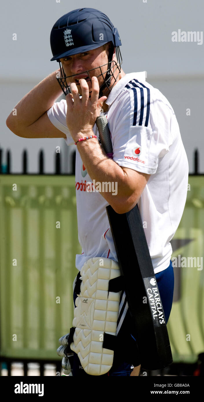 Cricket england training session stanford cricket ground hi-res stock ...