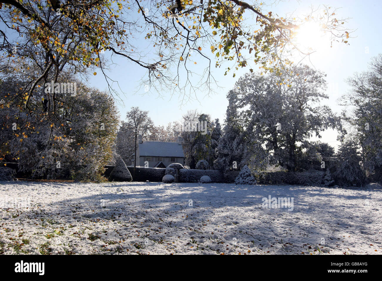 Cold weather hits the UK Stock Photo - Alamy