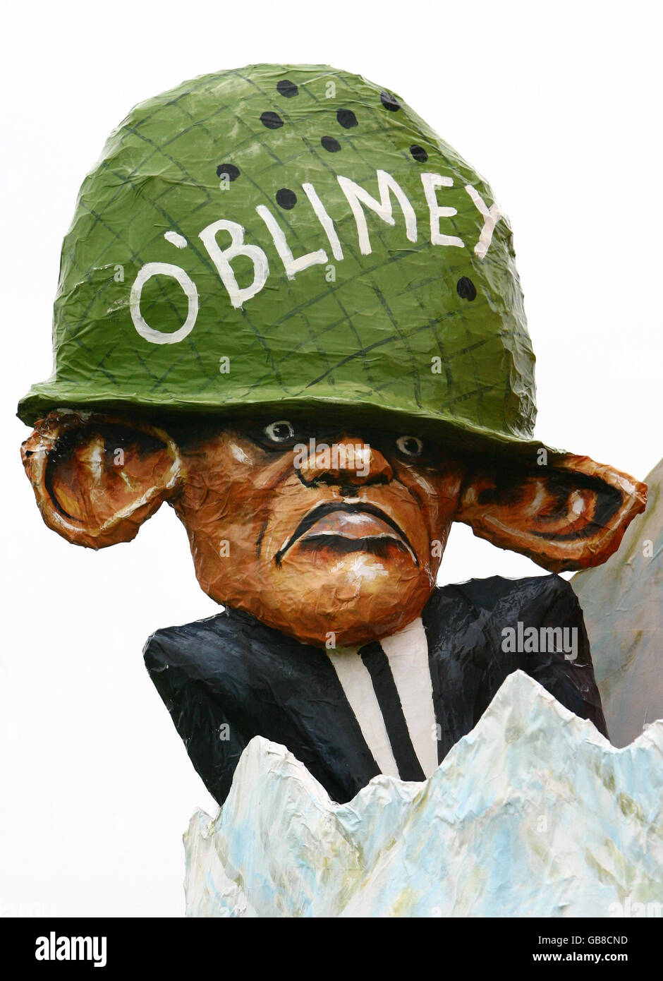 An Effigy of U.S. presidential candidate Barack Obama by designer Mark ...