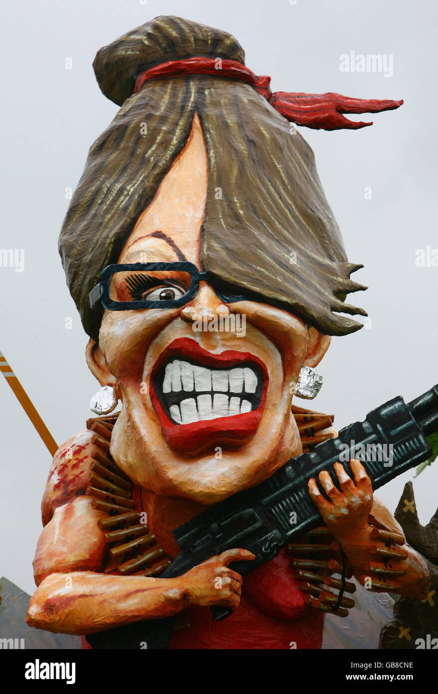 An effigy of U.S. vice-presidential candidate Sarah Palin is unveiled ...