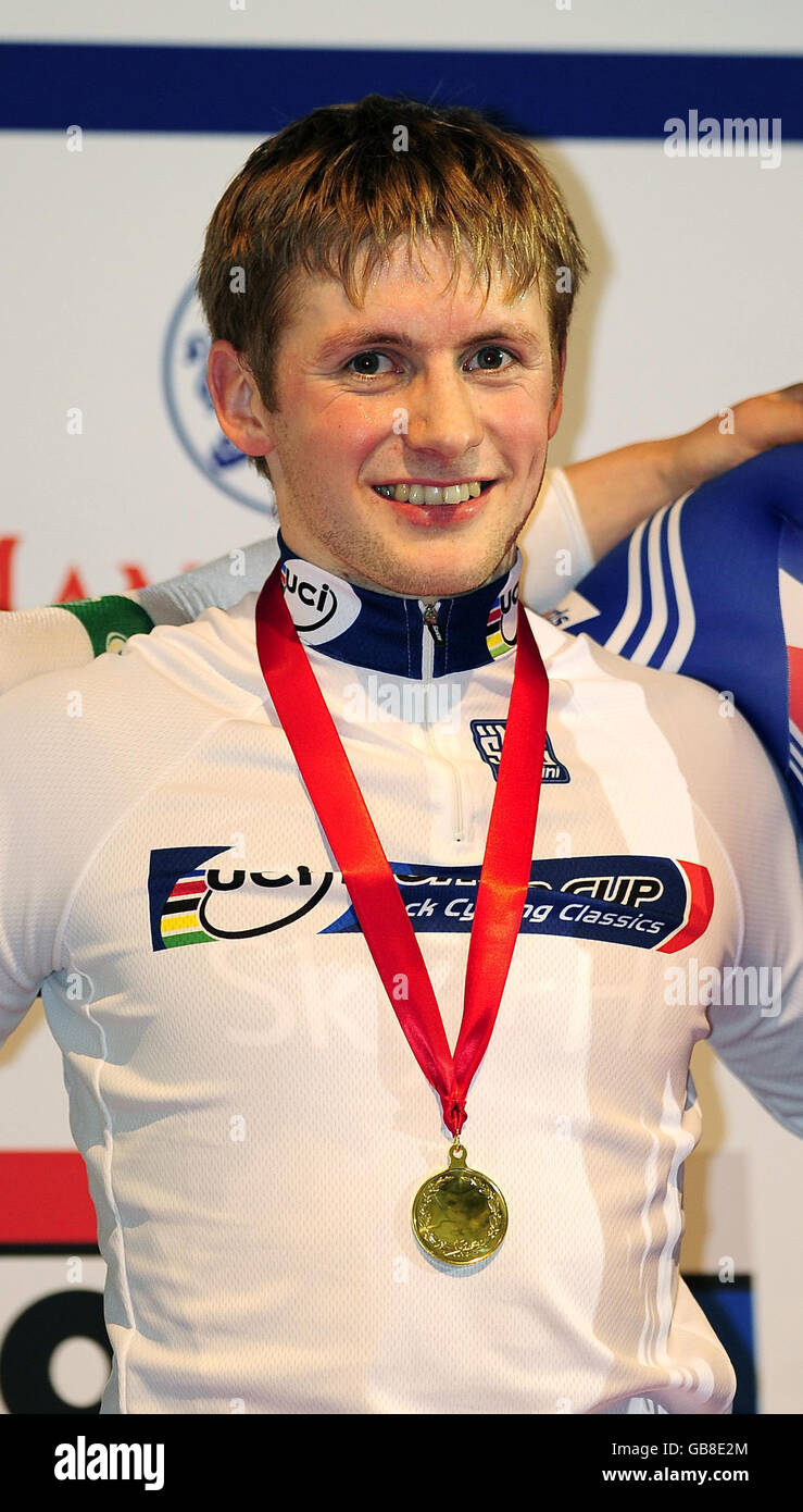 Jason Kenny with his Gold Medal after his unusual victory in the Men's ...