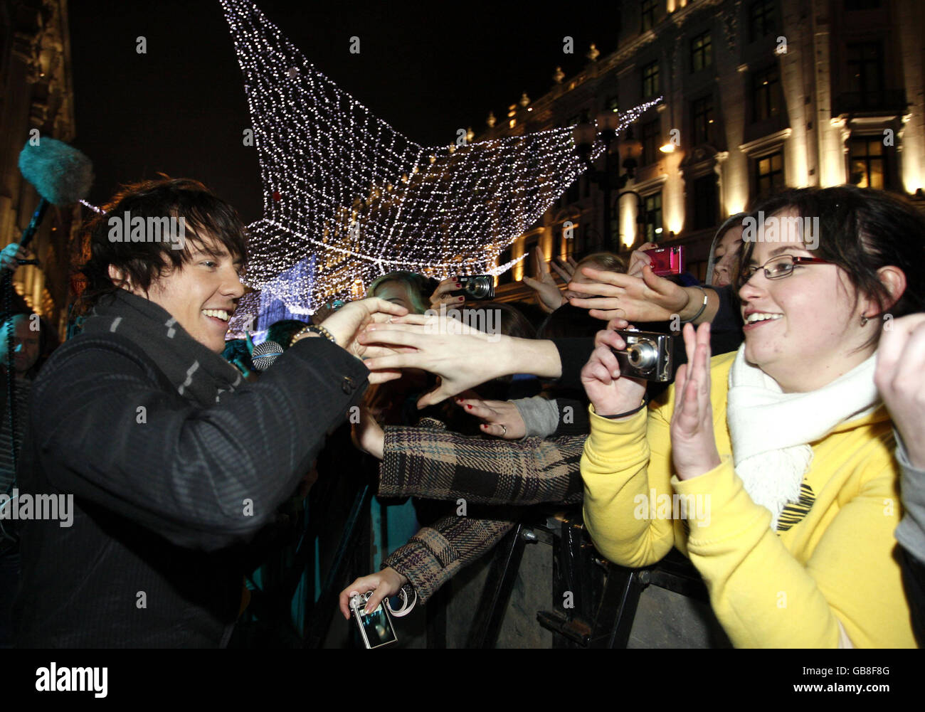 McFly Switch on Regent Street Christmas Lights - London Stock Photo - Alamy