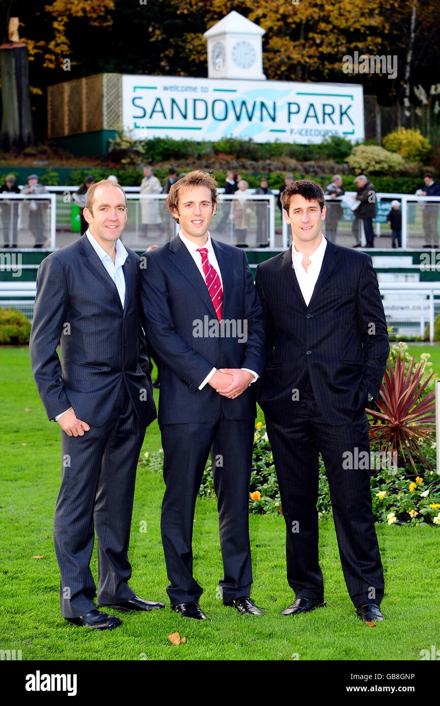 Stephen rowbotham tom james during gentlemens day at sandown park hi ...