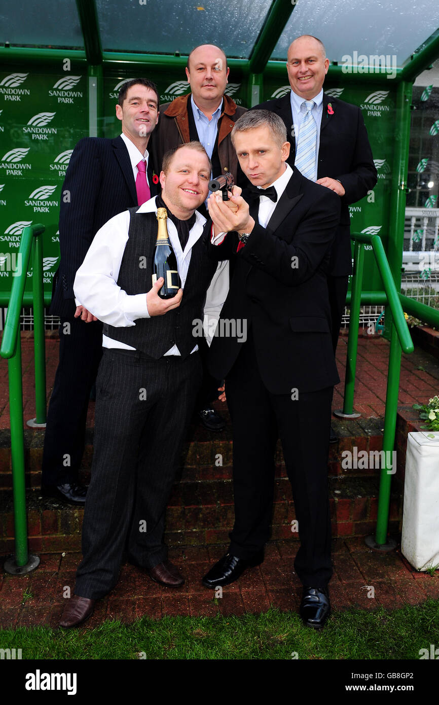 Best dressed competition during Gentlemen's Day at Sandown Park Stock ...