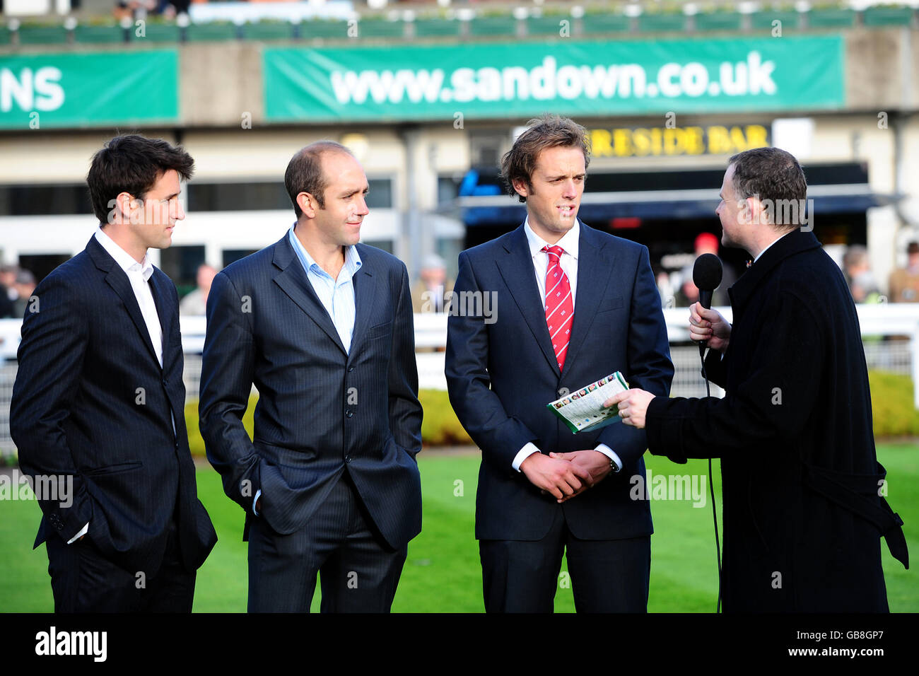 (L-R) Olympic Medalists Tom James, Tim Brabants and Stephen Rowbotham ...
