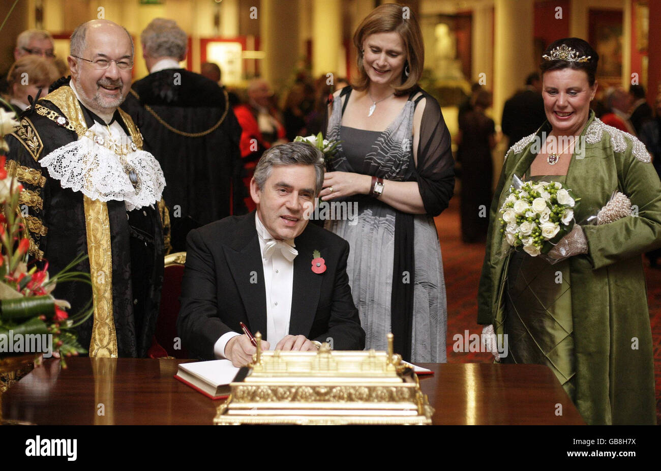 The Lord Mayor of London, Alderman Ian Luder and his wife Lin, right ...