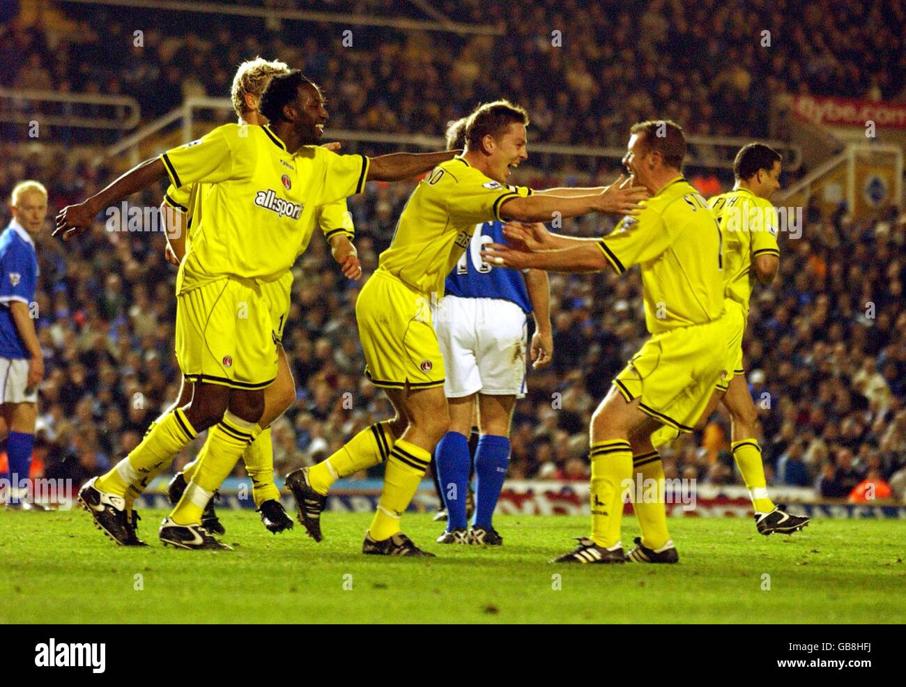 Charlton Athletic's Matthew Holland (c) celebrates scoring the 2nd goal ...