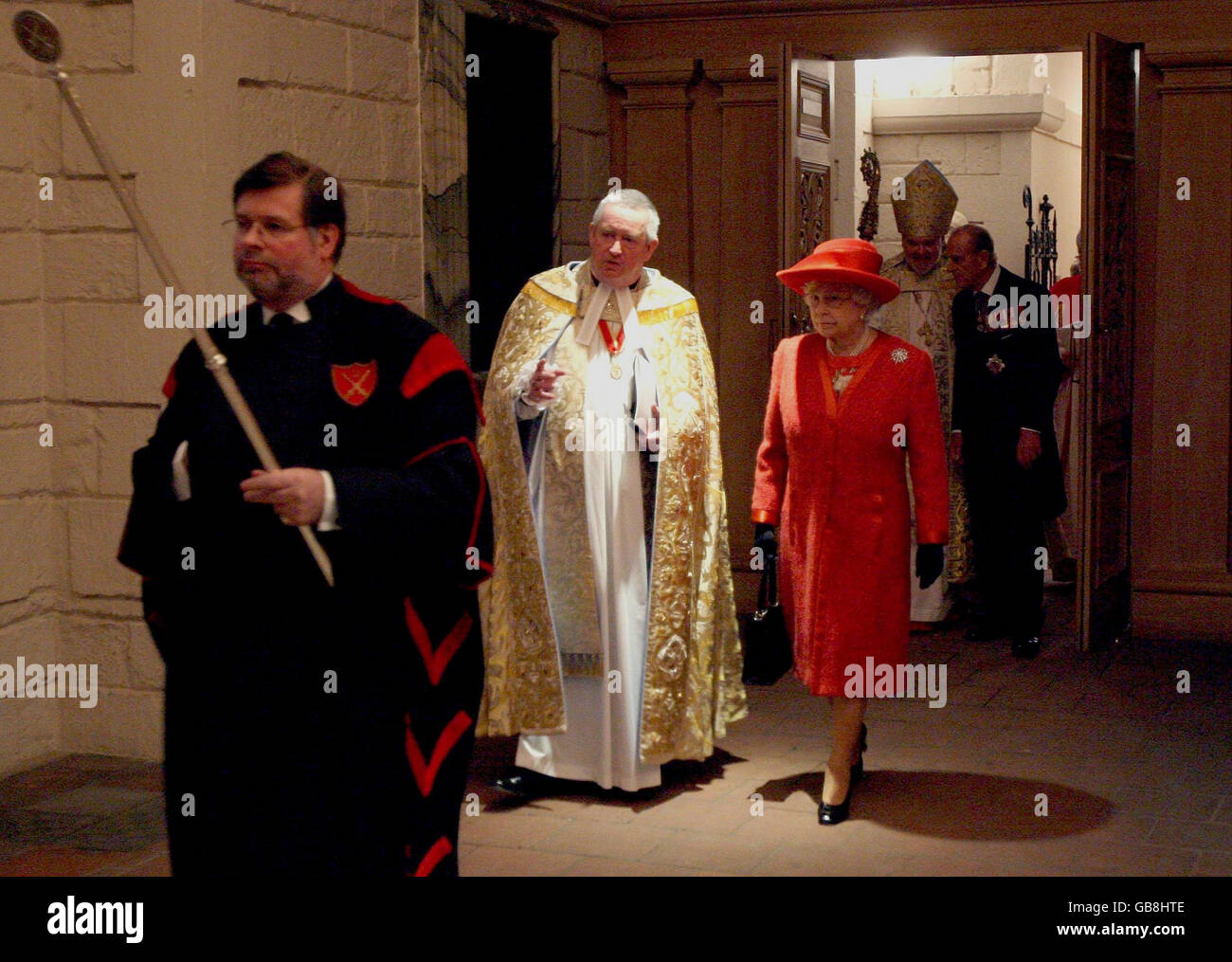Britain's Queen Elizabeth (centre right) and the Duke of Edinburgh ...