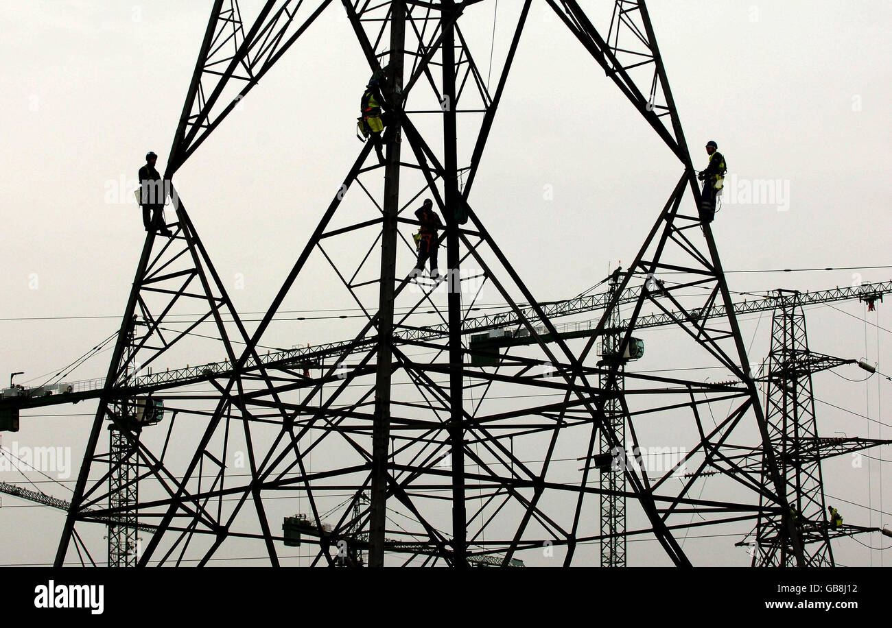 Work begins on the removal of the first of 52 electricity pylons from ...