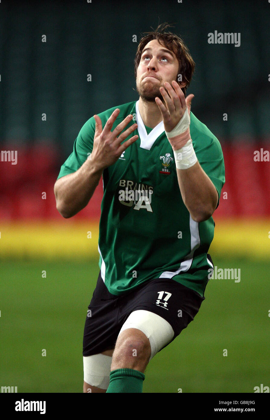 Wales' Ryan Jones during a training session at Millennium Stadium ...