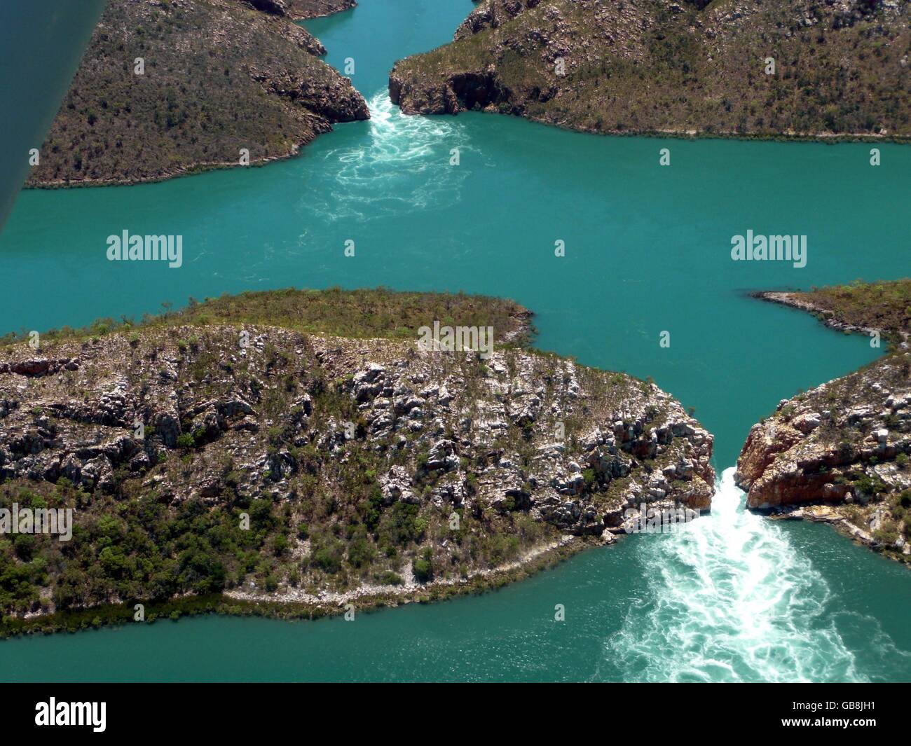 Aerial View of two Horizontal Falls Stock Photo - Alamy