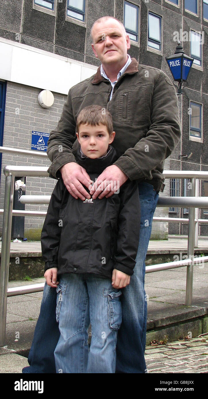 Father arrested for smacking son Stock Photo - Alamy
