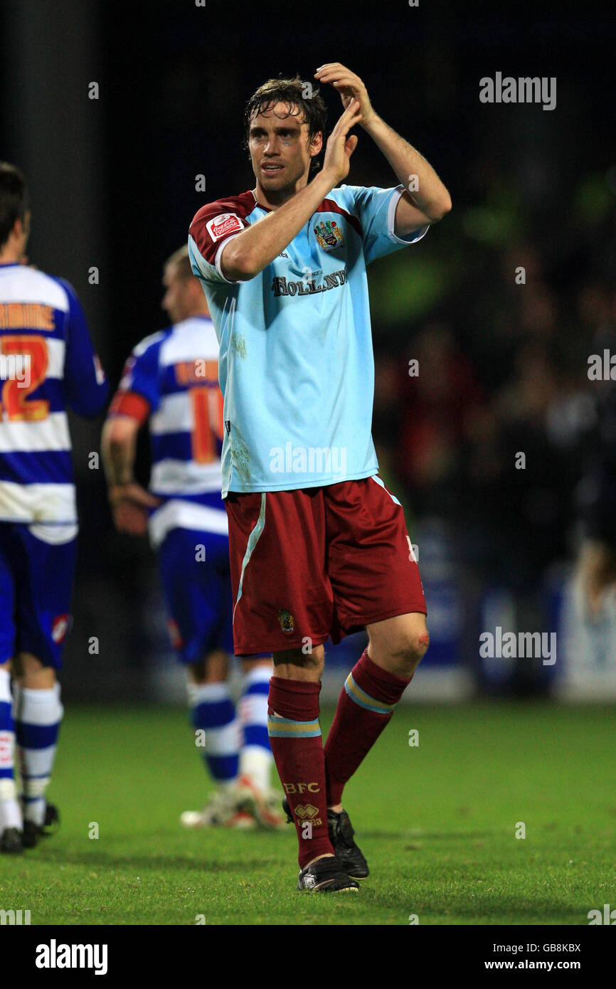 Burnley's Michael Duff celebrates victory after the final whistle Stock ...