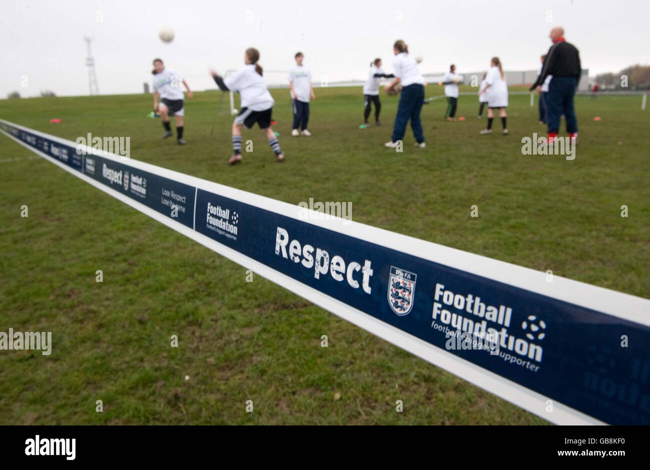 Designated Spectator Area Barriers during the FA Respect Barrier Launch ...