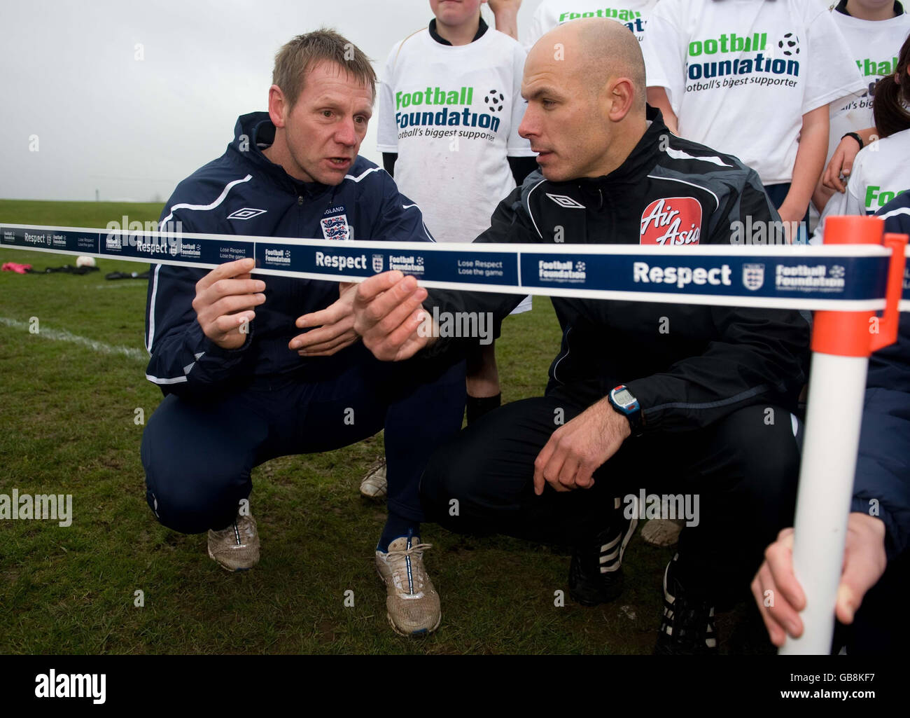 England under 21's coach Stuart Pearce (left) with Premier League ...
