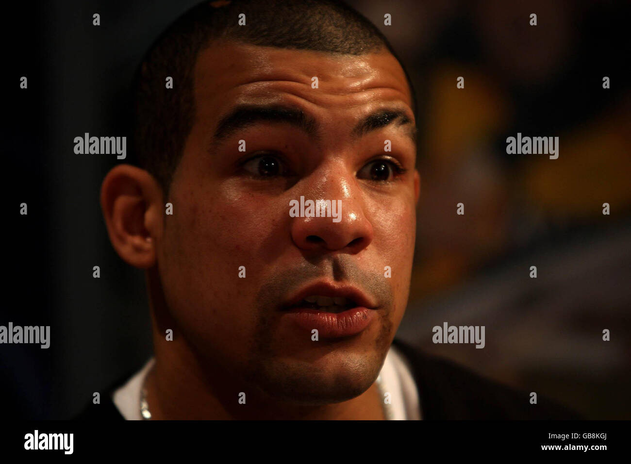 Olympic bronze medal-winning boxer Darren Sutherland during a press ...