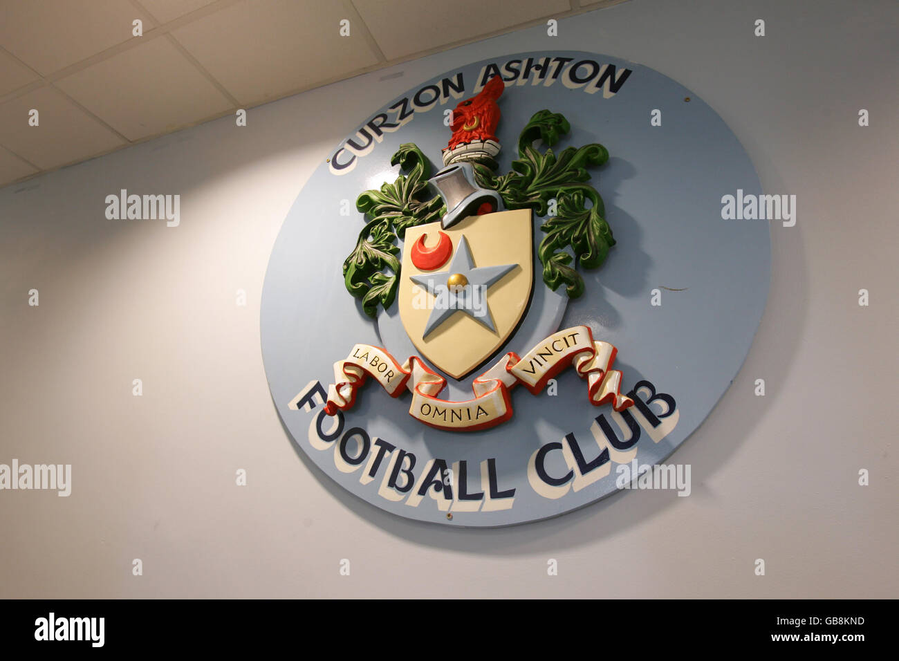 A general view of The Tameside Stadium, home of Curzon Ashton Stock ...