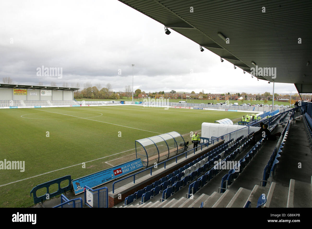 A general view of The Tameside Stadium, home of Curzon Ashton Stock ...