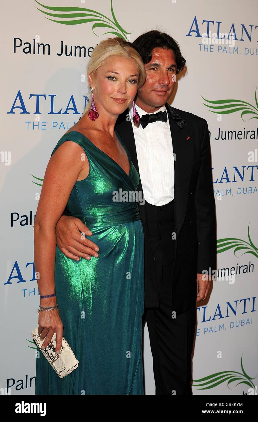 Tamara Beckwith and Giorgio Veroni arrive at The Atlantis Hotel launch ...