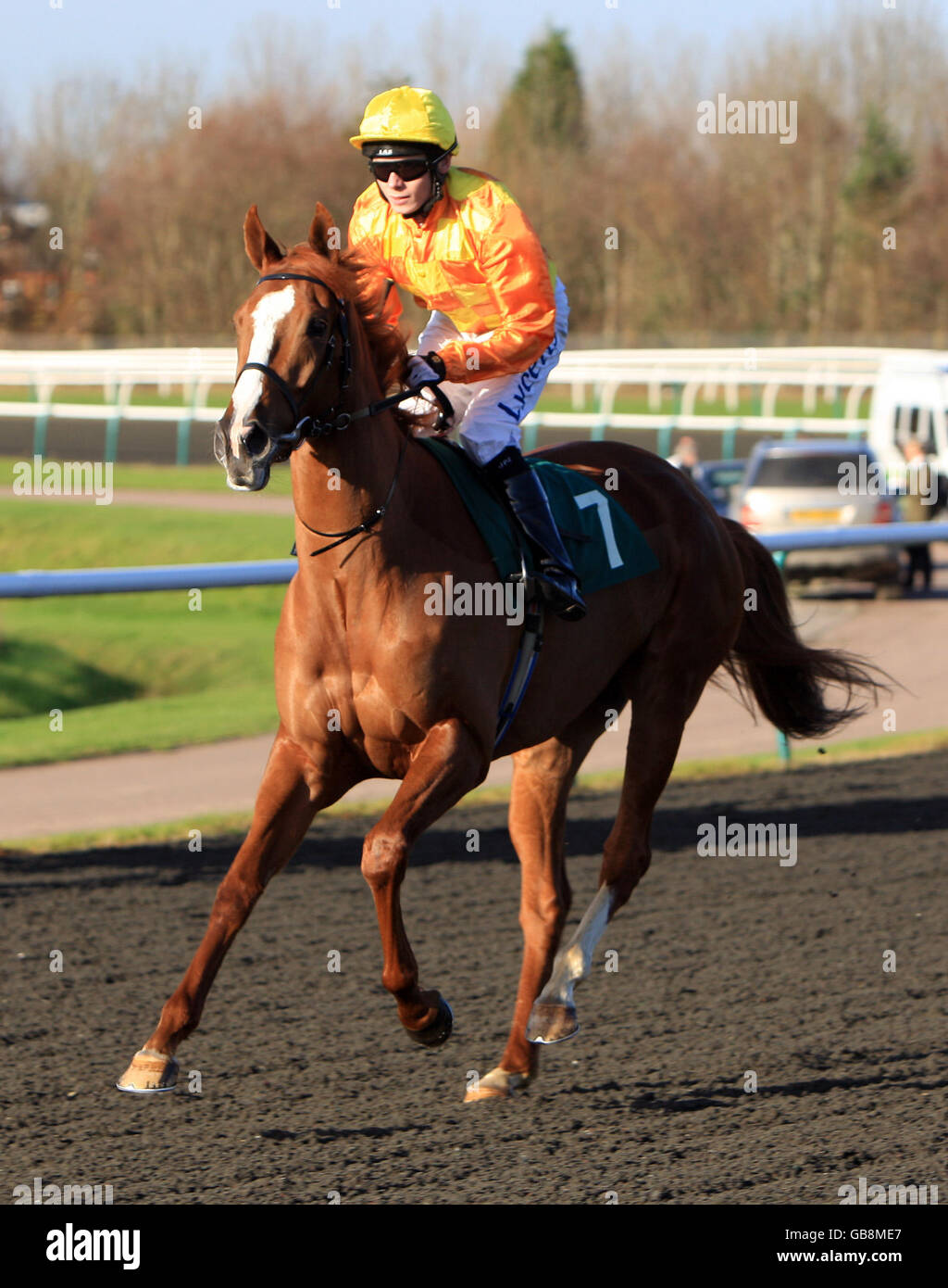 Jockey Jamie Spencer on Annabelle's Charm goes to post in the Colemans ...