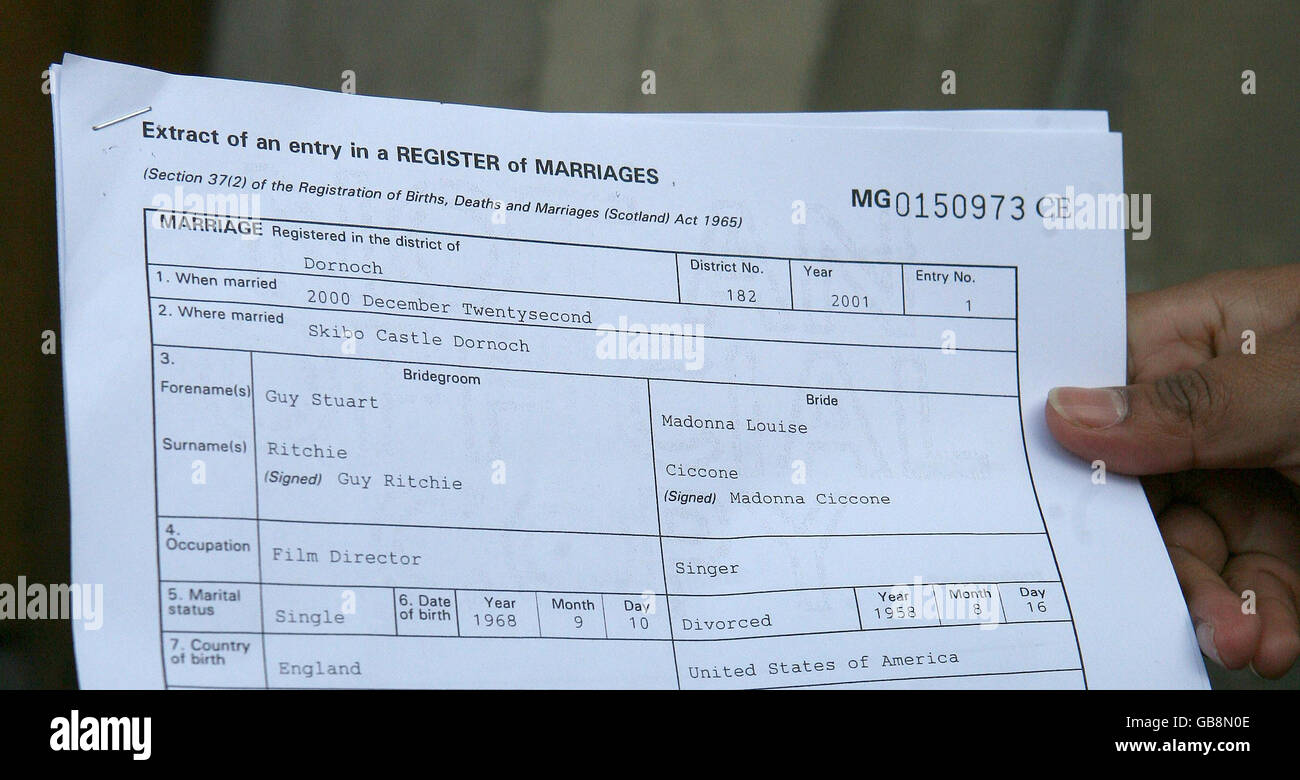 A copy of the decree nisi hi-res stock photography and images - Alamy