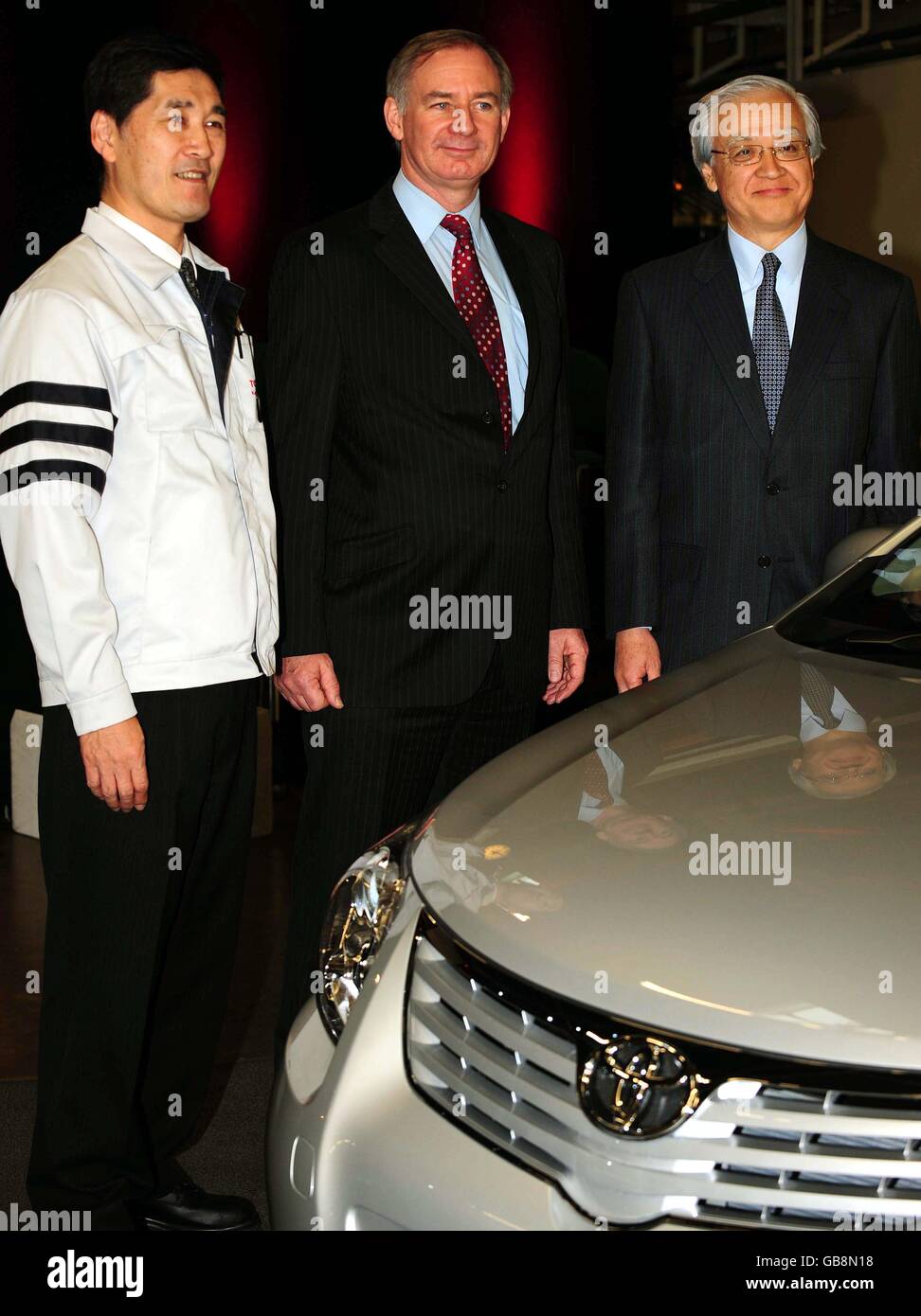 President of toyota motor europe left and katsunori kojima hi-res stock ...