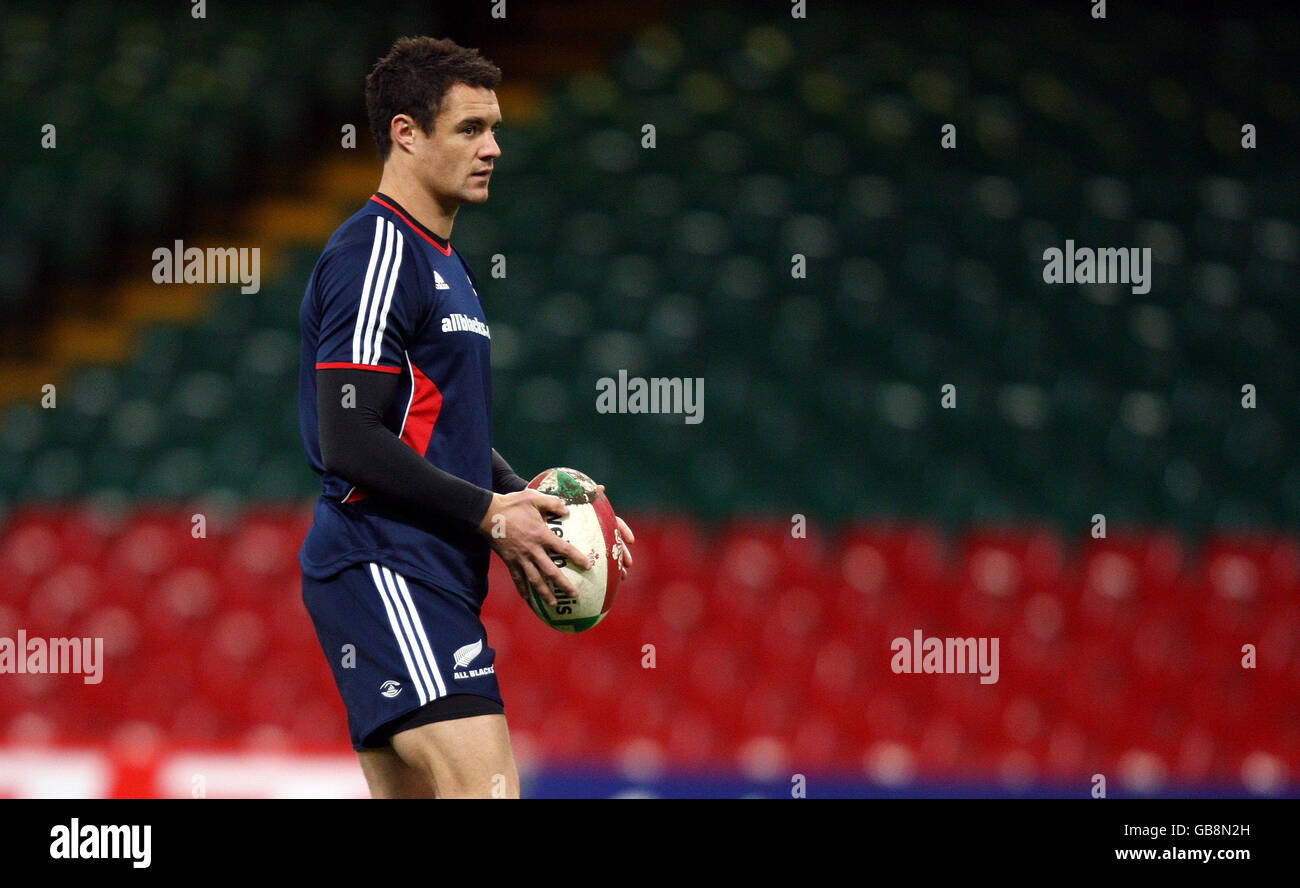 New zealands dan carter during training session at millennium stadium ...