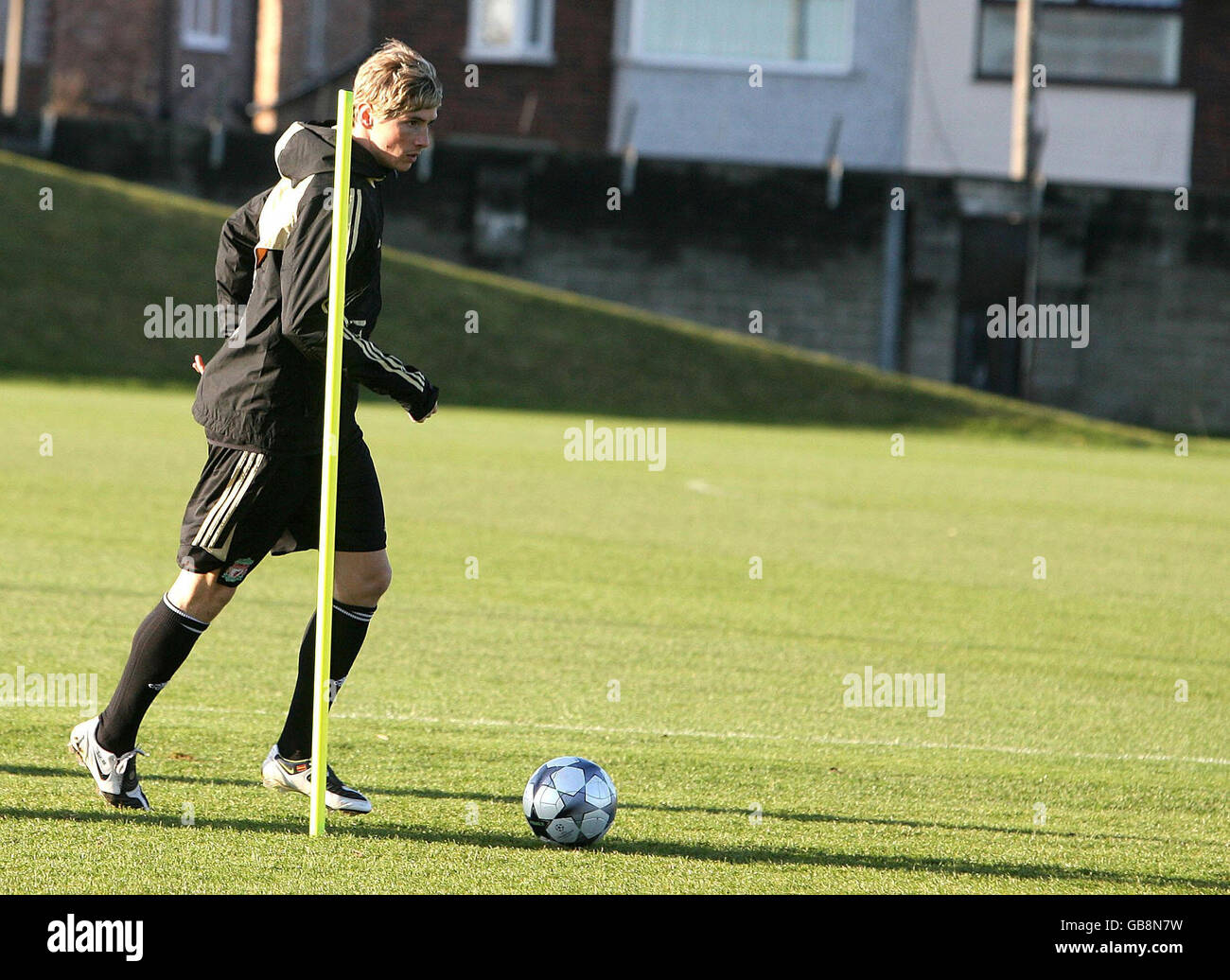 Liverpool's Fernando Torres during a training session at Melwood ...