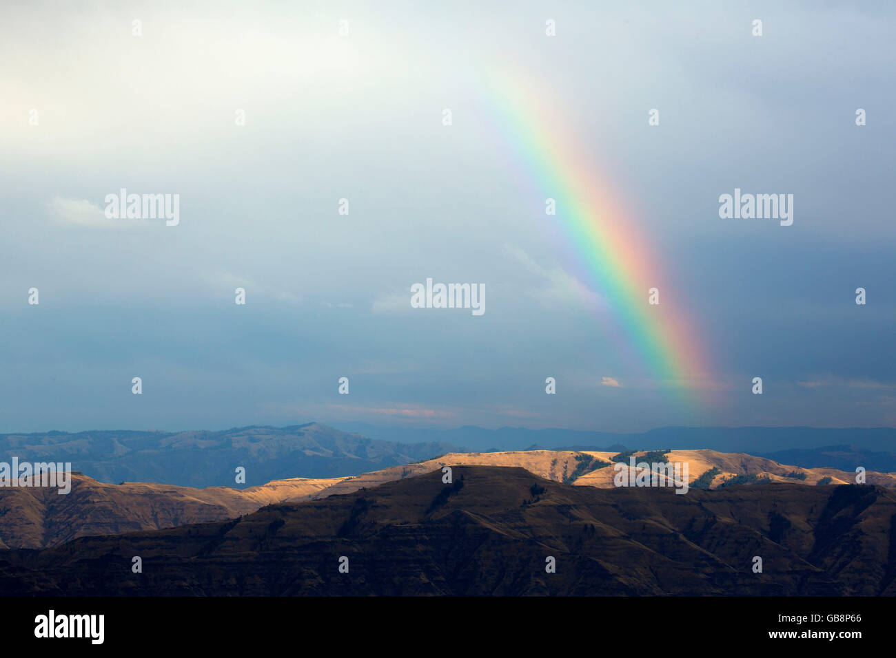Rainbow from Buckhorn Tower Viewpoint, Hells Canyon National Recreation ...
