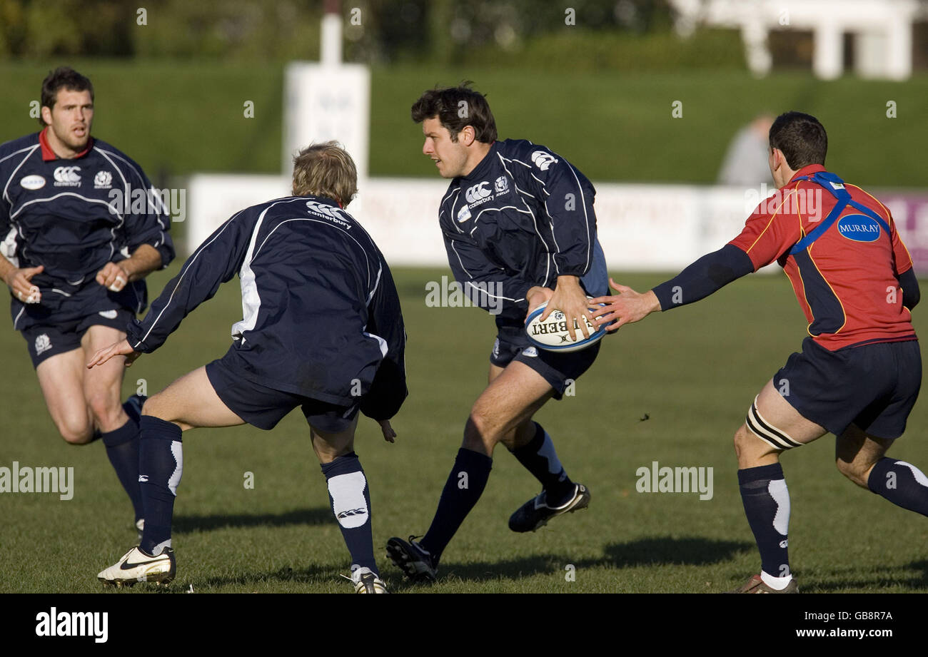 Hugo southwell during training session at watsonians myreside stand ...