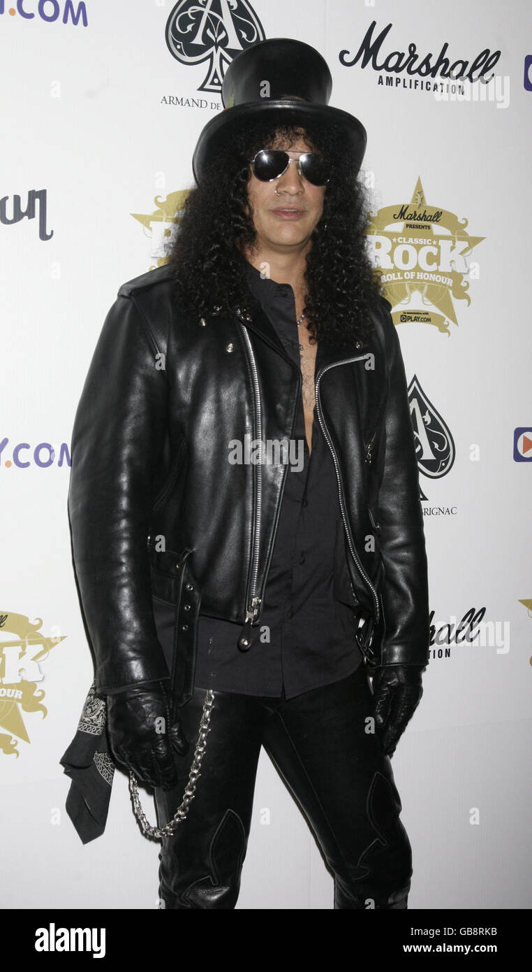 Slash arriving classic rock roll honour awards hi-res stock photography ...