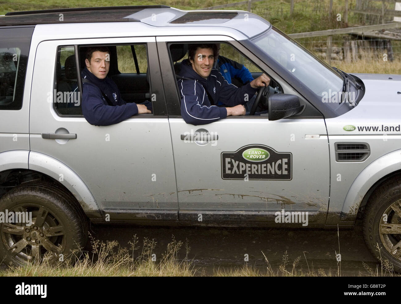 Scottish International rugby team member Kelly Brown driving as ...