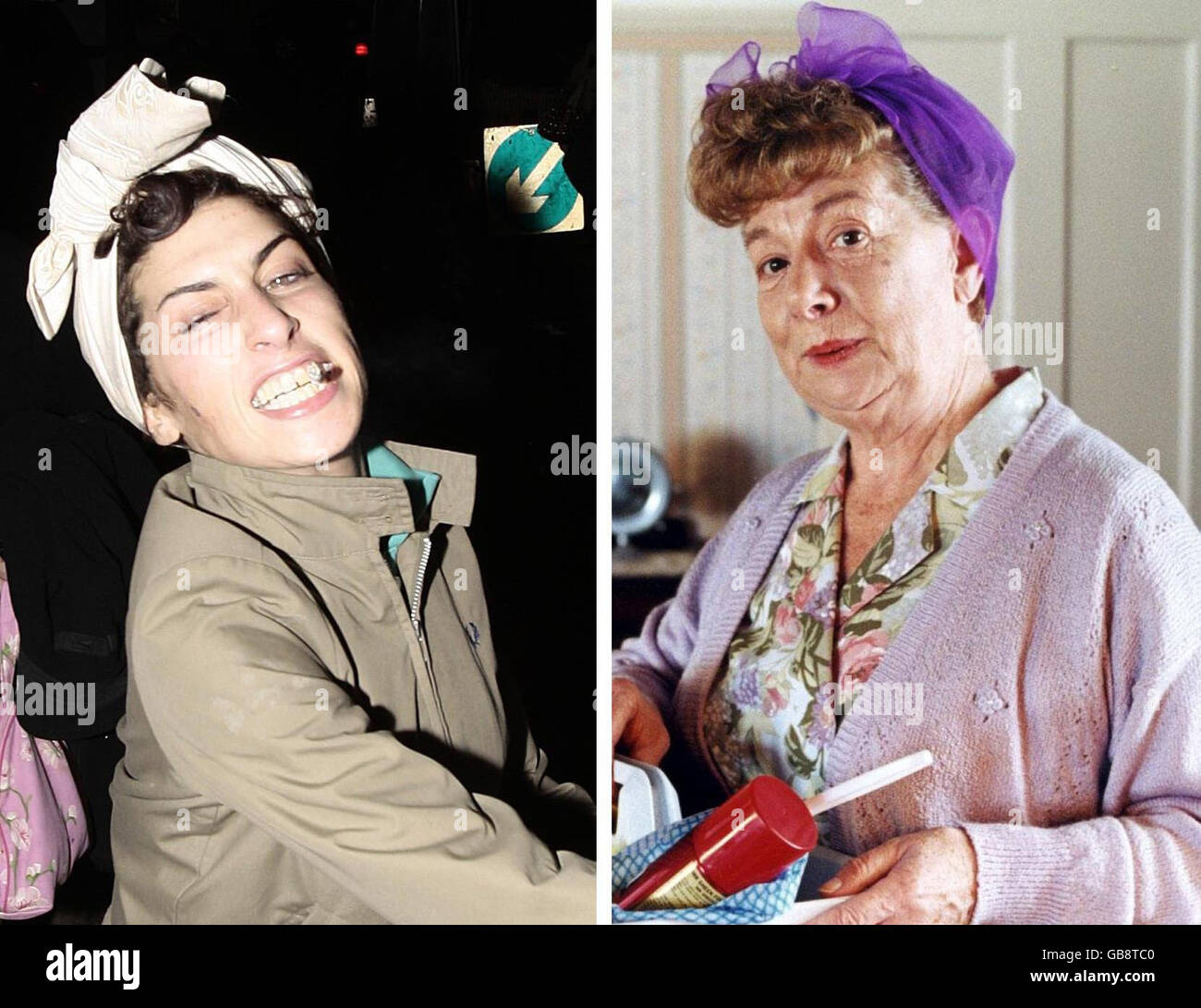 Amy Winehouse and Hilda Ogden Stock Photo - Alamy