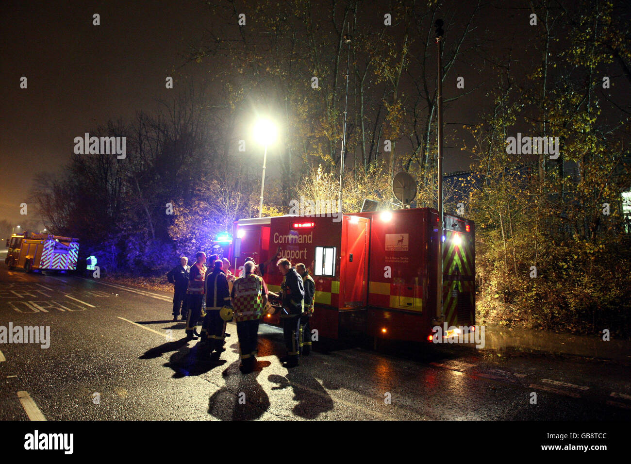 Gas blast on industrial site Stock Photo - Alamy