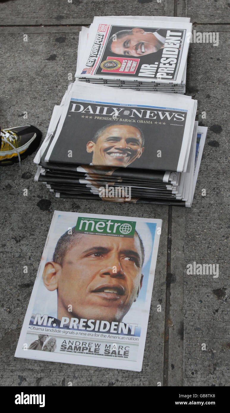 U.s. election result newspaper hi-res stock photography and images - Alamy