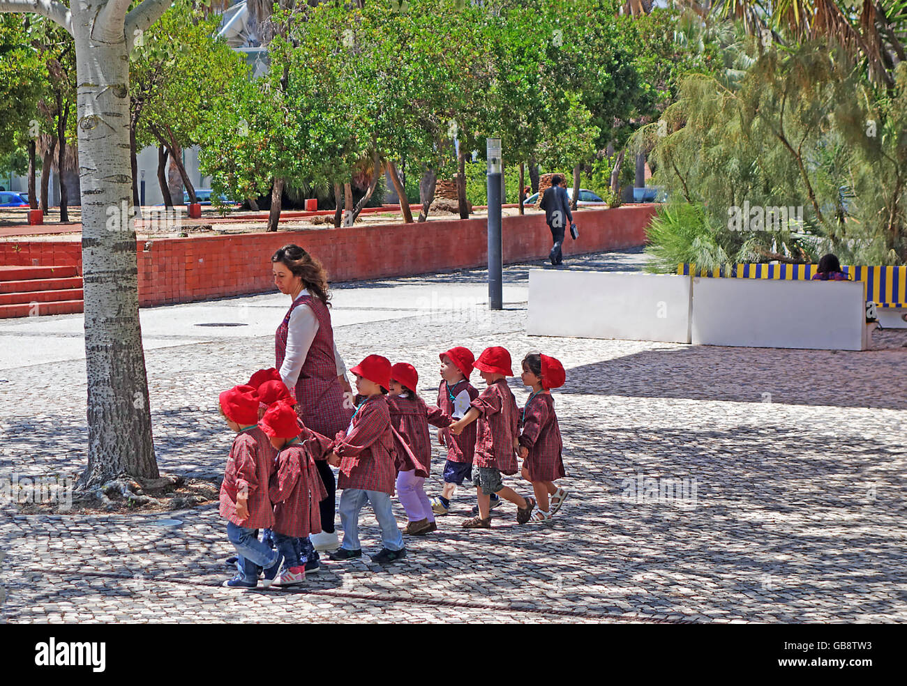 LISBON, PORTUGAL - JUNE 16, 2015: Group of children with uniforms and ...