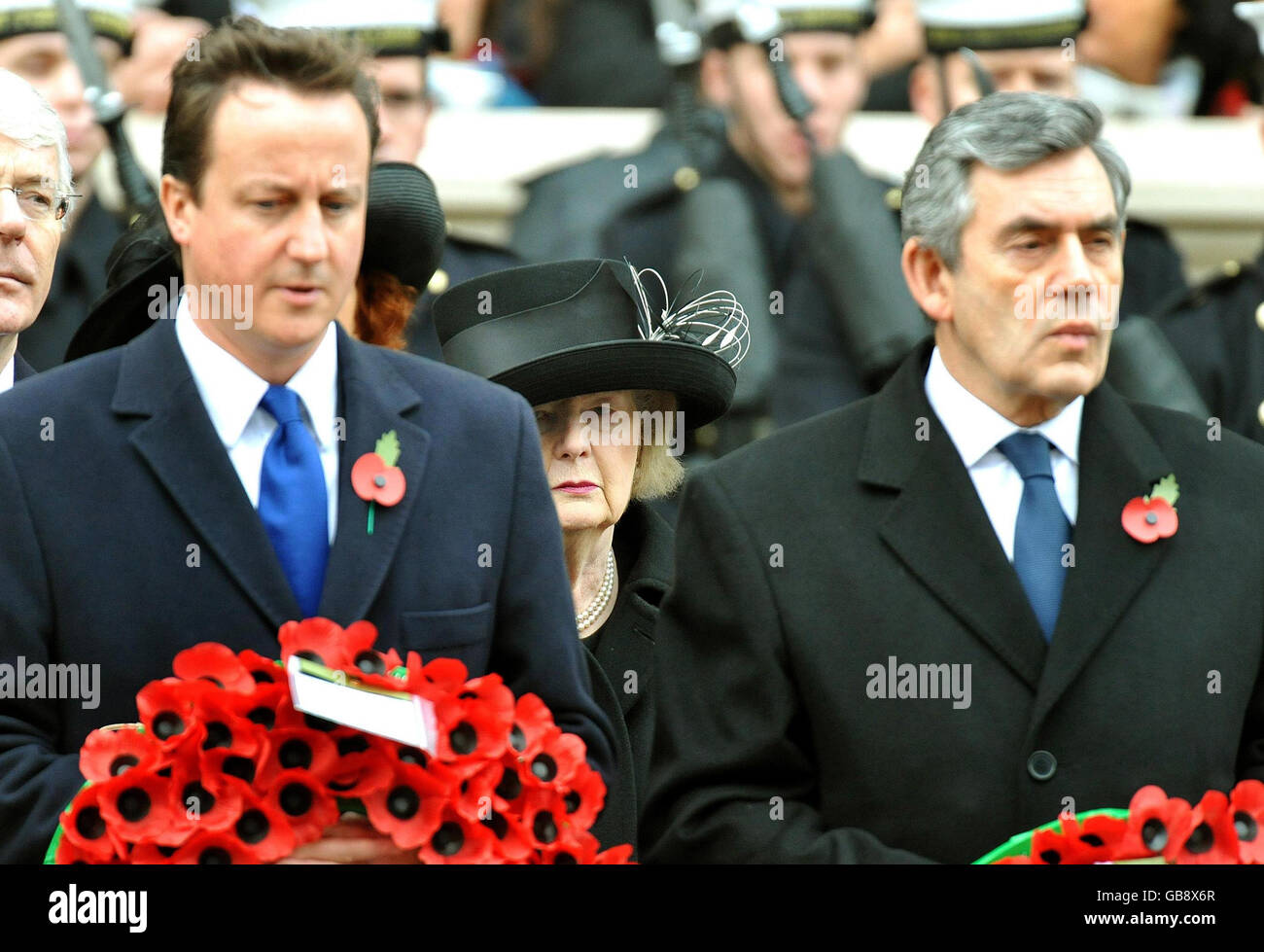 (Left to right) Conservative Party leader David Cameron, Baroness ...