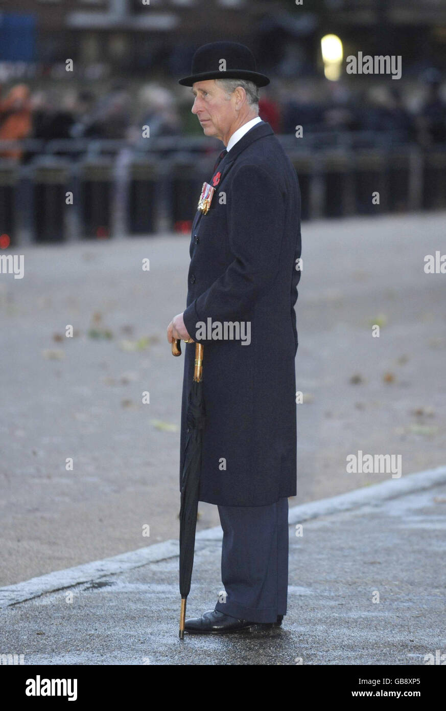 The Prince of Wales as Colonel-in-Chief of the Welsh Guards at a wreath ...