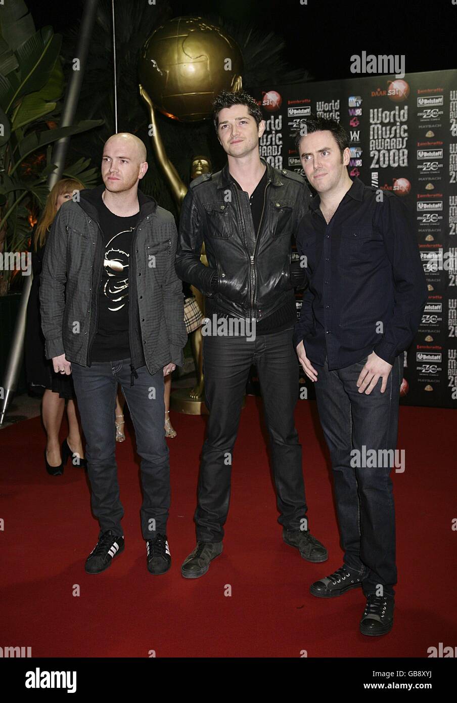 Glen Power, Danny O'Donaghue and Mark Sheehan of The Script arriving at ...