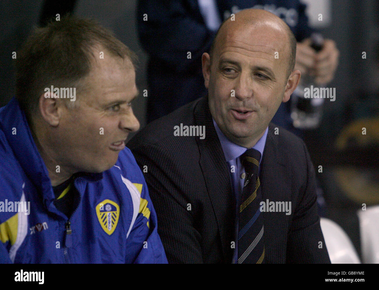 Leeds United manager Gary McAllister (right) and first team coach Neil ...