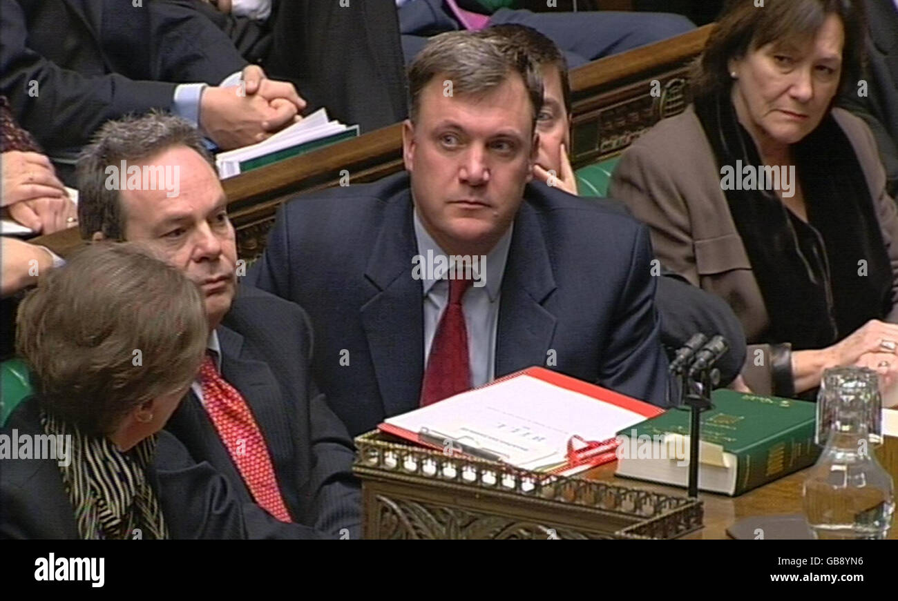 Ed balls prime ministers questions house commons in london hi-res stock ...