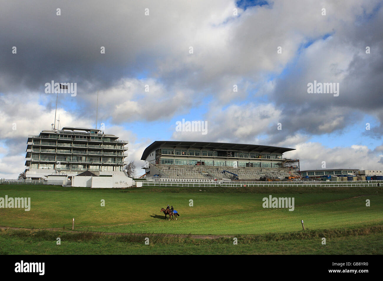 Horse Racing - Grandstand Redevelopment - Epsom Downs Racecourse Stock ...