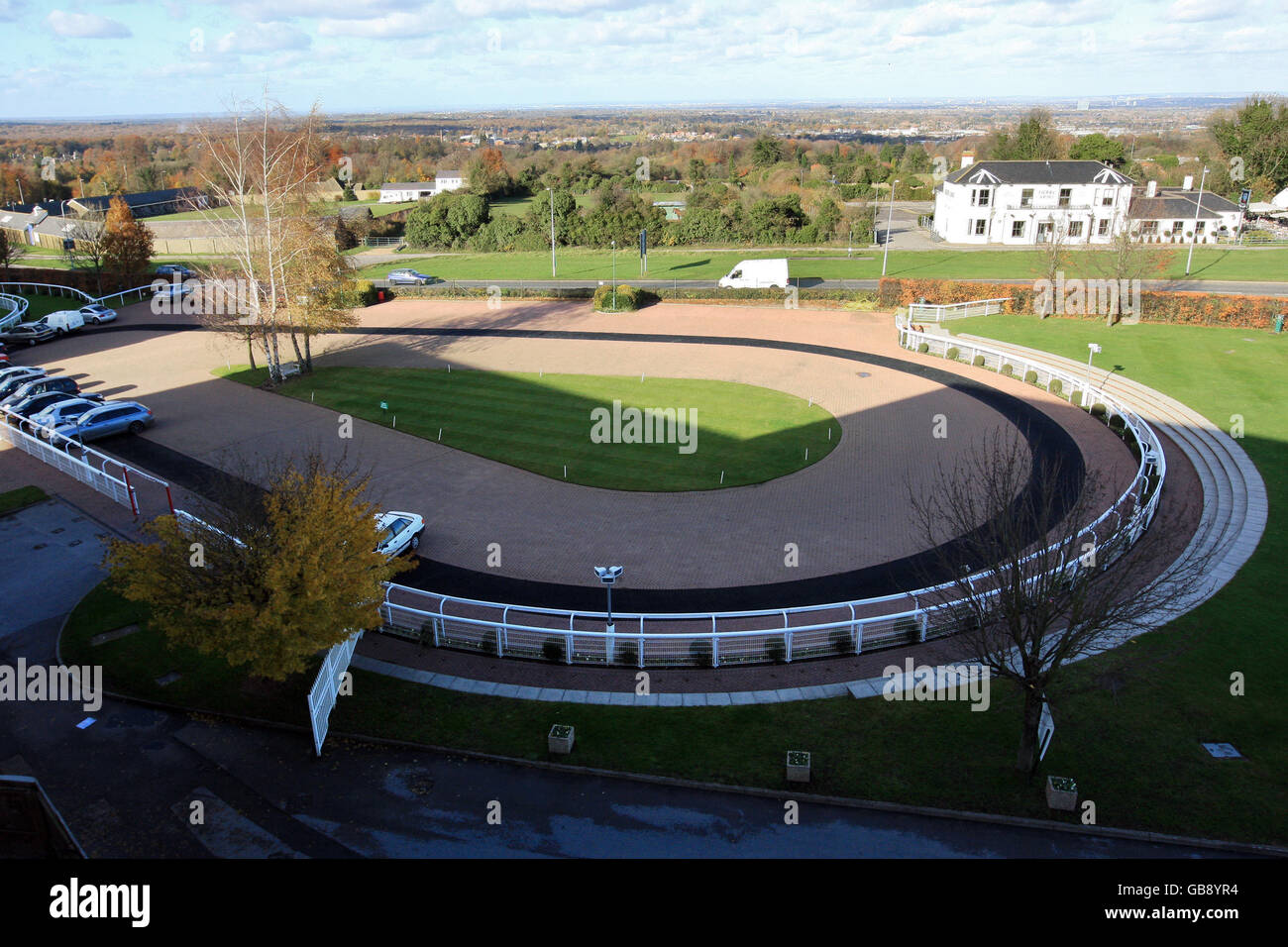 Horse Racing - Grandstand Redevelopment - Epsom Downs Racecourse Stock ...