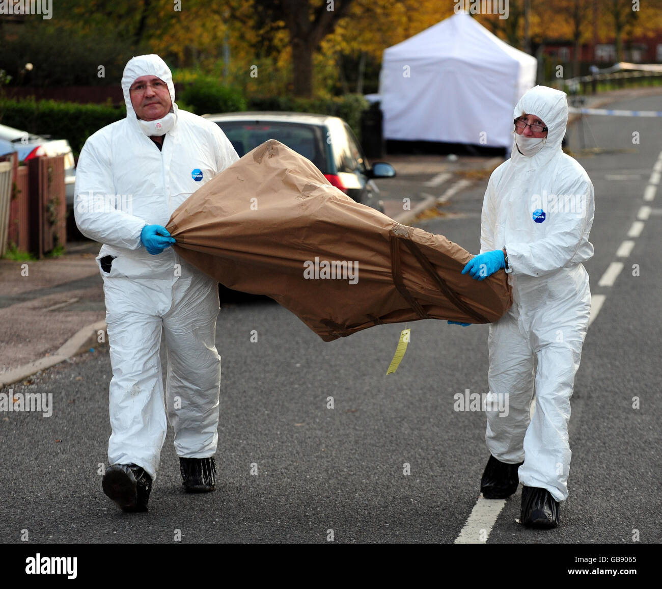 Police remove one of two bikes from the scene of a shooting in Caxton ...