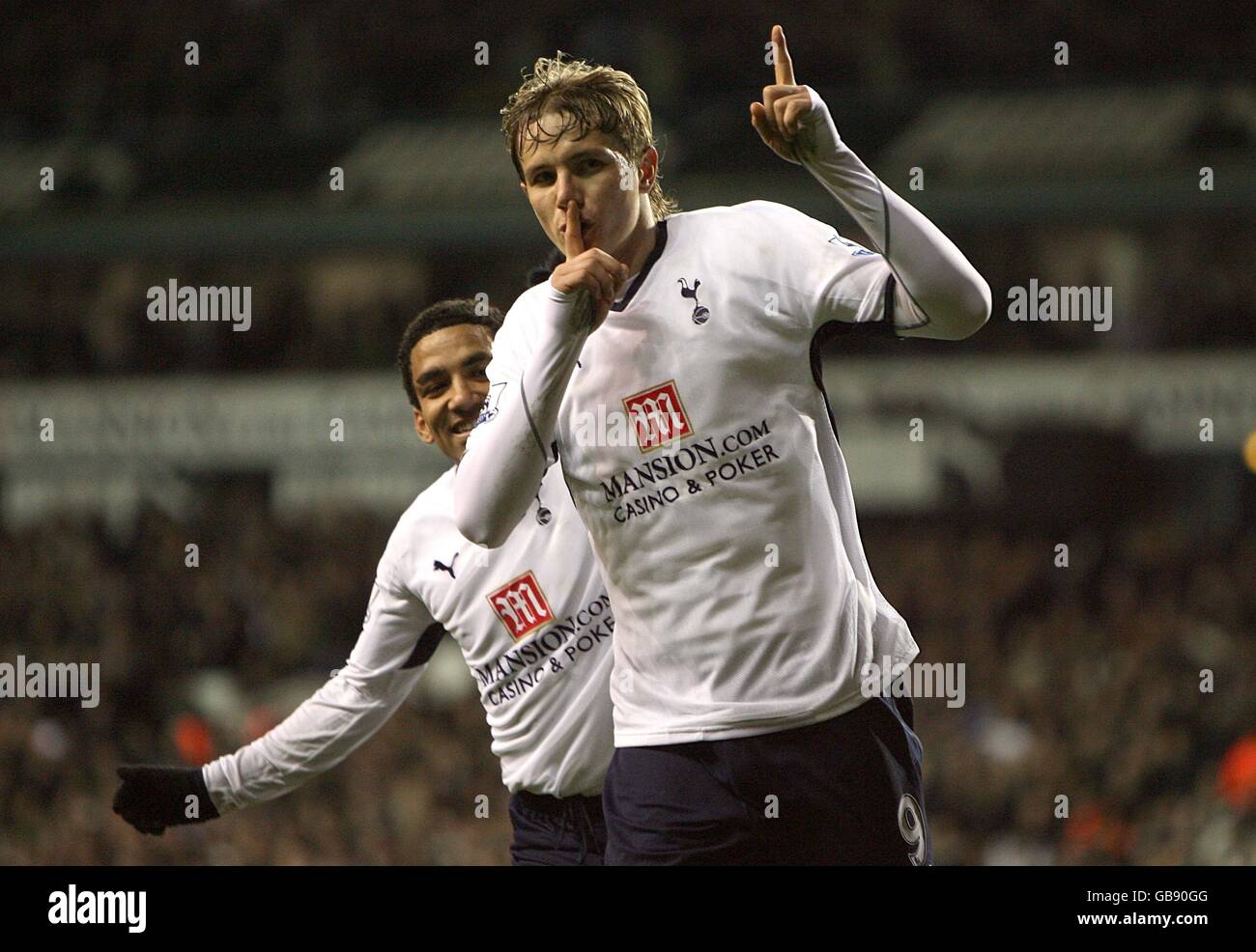 Tottenham Hotspur's Roman Pavlyuchenko (right) celebrates with team ...