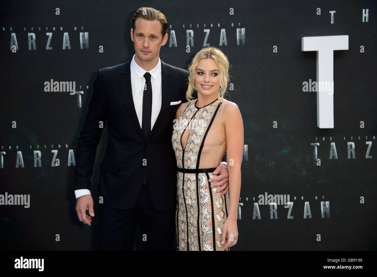 Margot Robbie and Alexander Skarsgard at the European premiere The ...