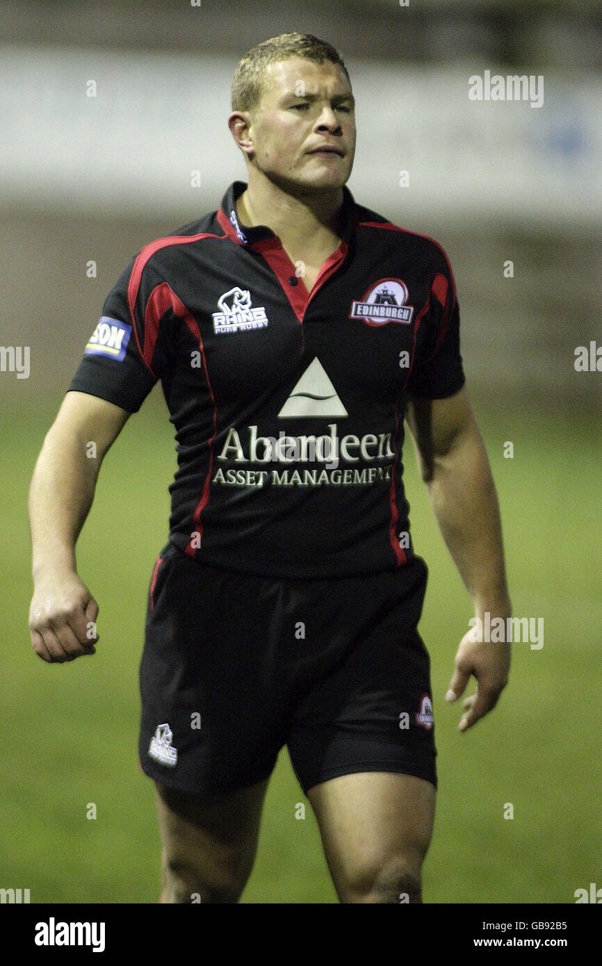 Edinburgh's Marc Teague during the Friendly match at Meggetland ...