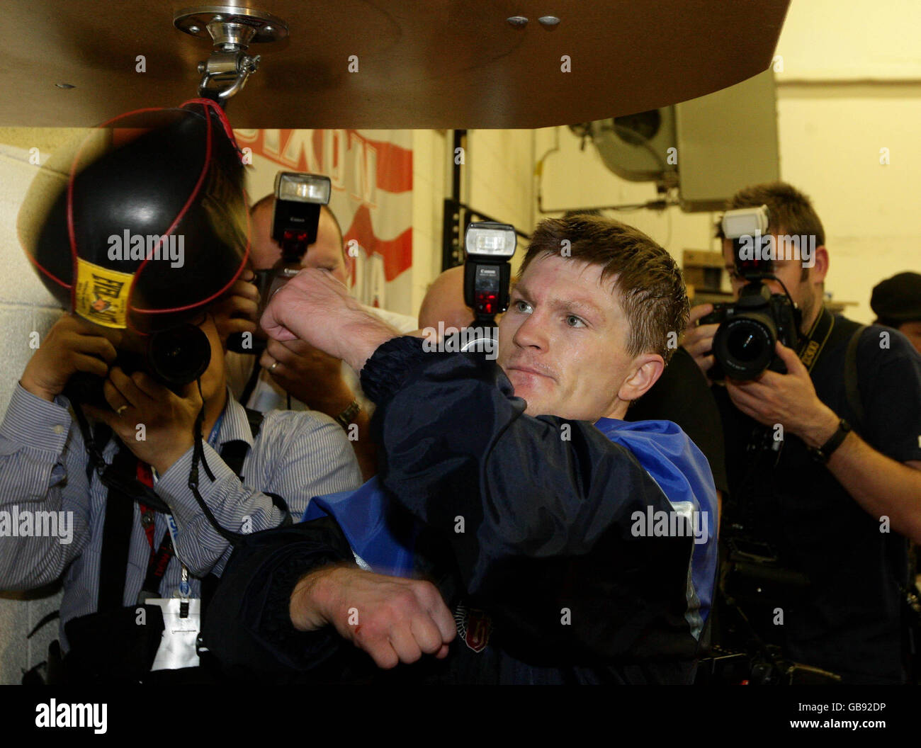 Boxing - Ricky Hatton Media Work Out - IBA Gym Stock Photo - Alamy