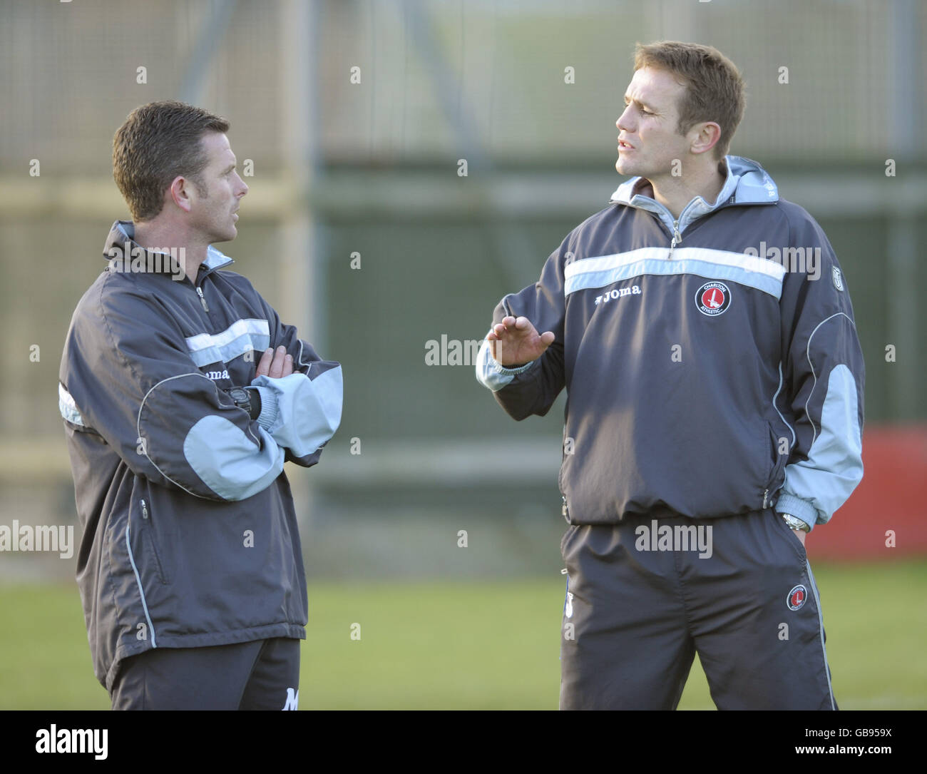 Soccer - Charlton Press Conference - Sparrows Lane Stock Photo - Alamy