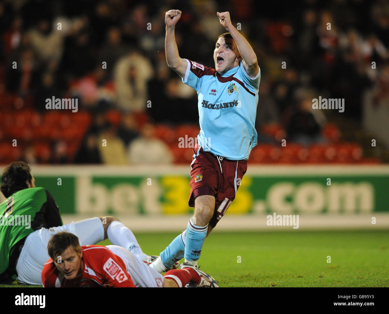Burnley's Martin Paterson celebrates scoring their first goal against ...